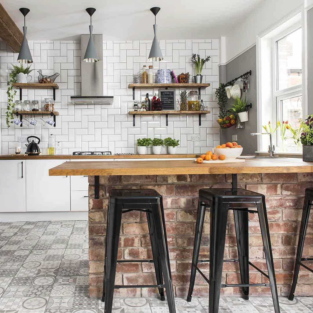 20 Wall Breakfast Bar Ideas For Small Kitchens That Make The Perfect ...