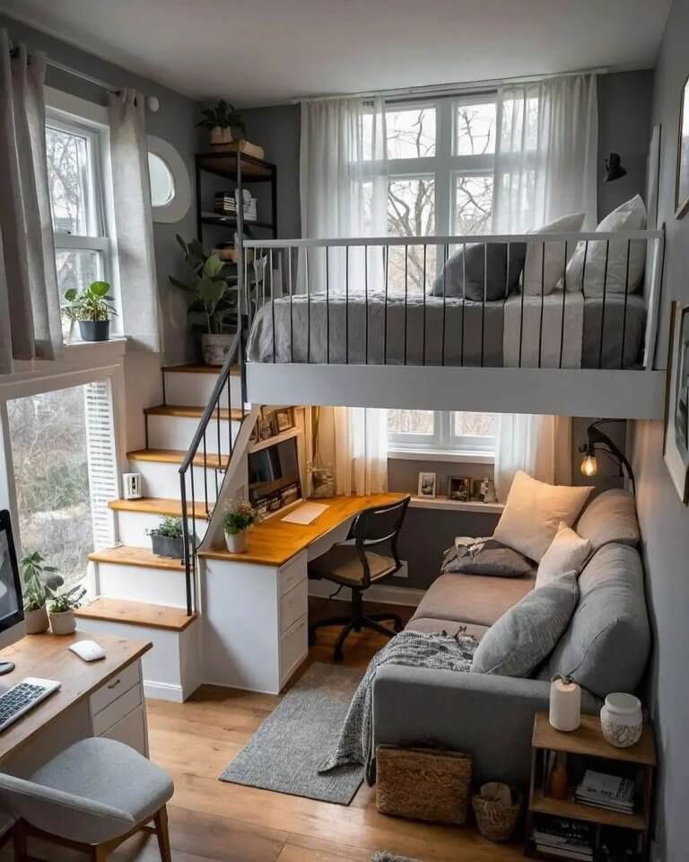 20 Small Loft Furniture Ideas That Make Your Space Inviting and ...